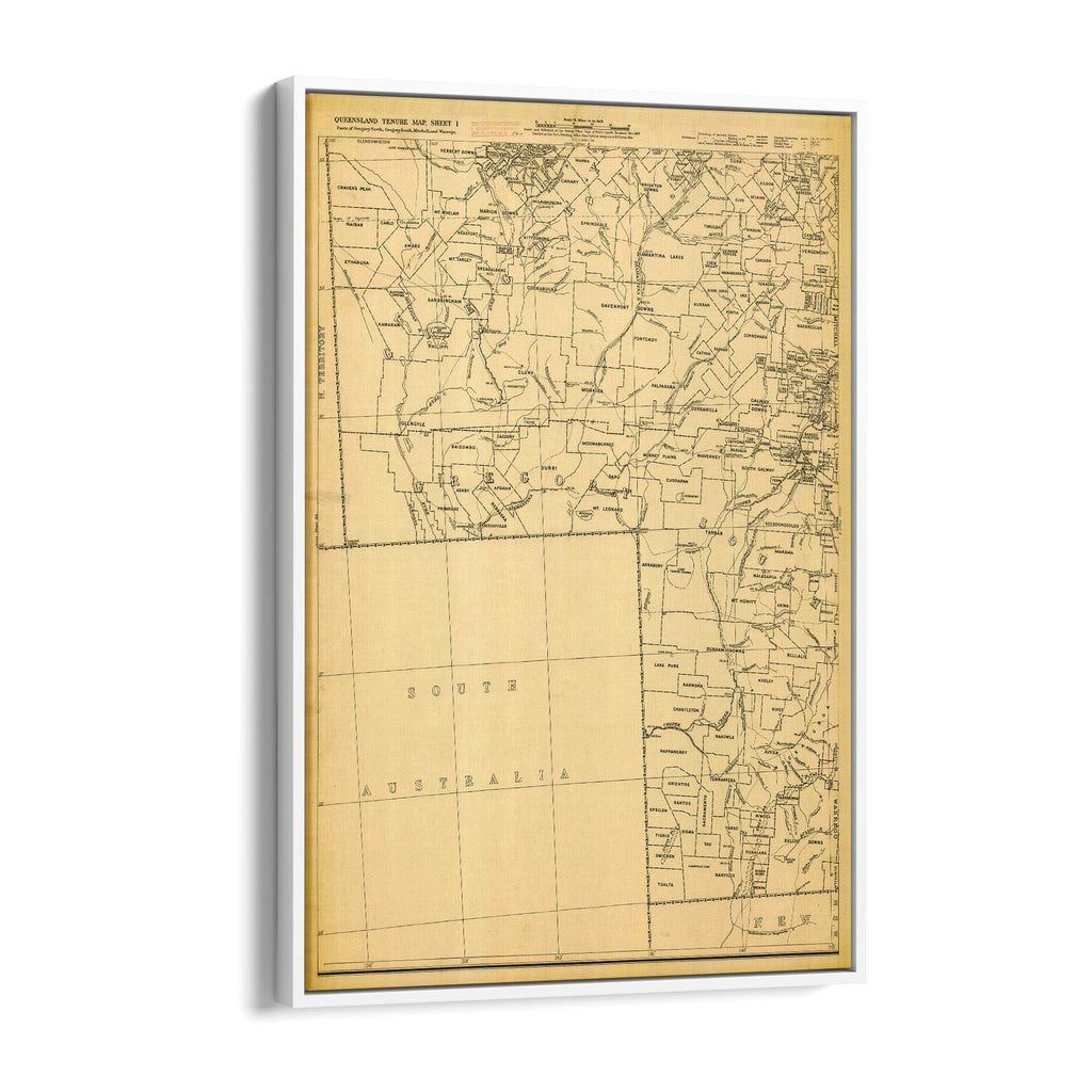 1955 Map of South-West Queensland – Vintage Maps