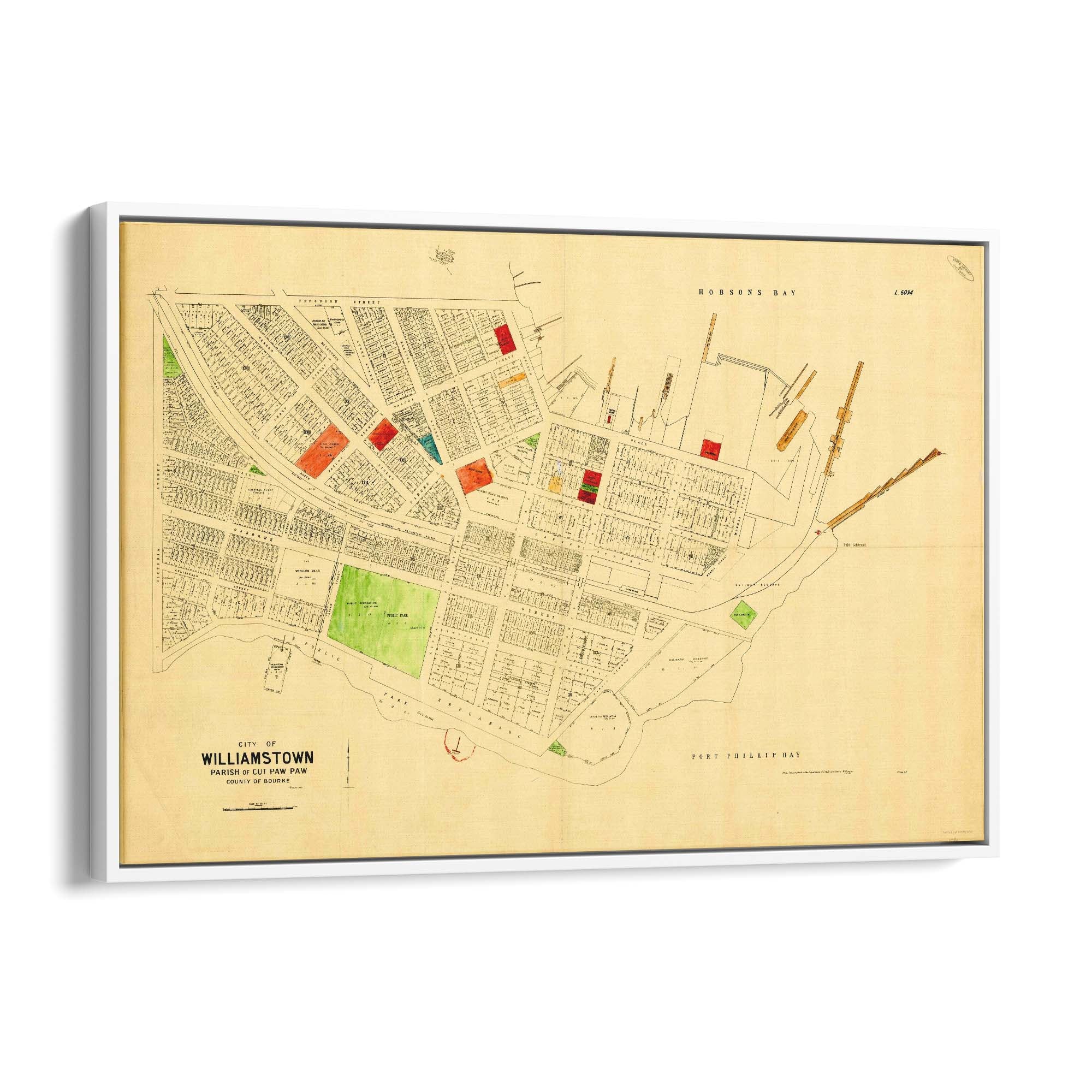 1930 Vintage Map of Williamstown, Victoria Australia – Vintage Maps
