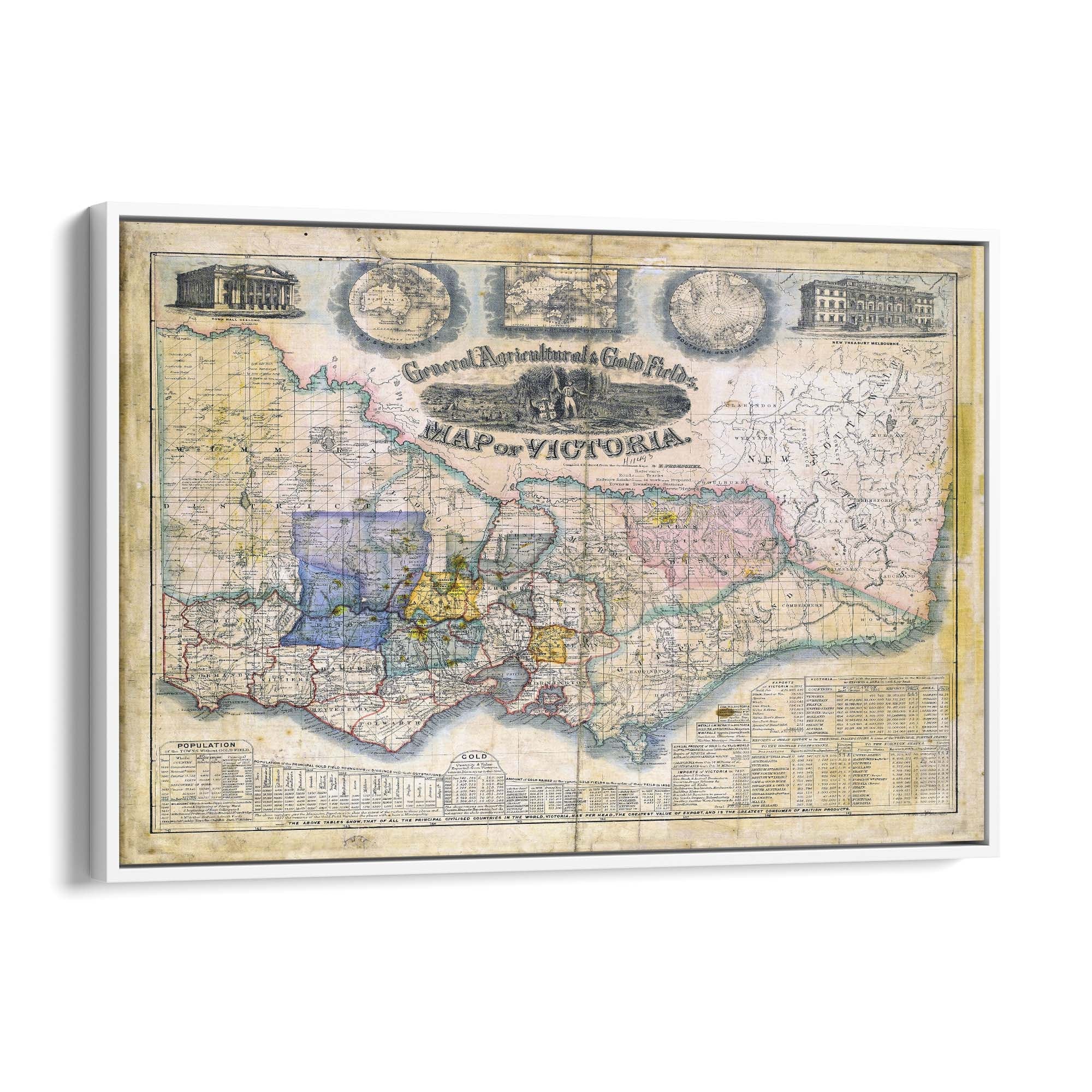 1859 Vintage Map of Victoria, Australia – Vintage Maps