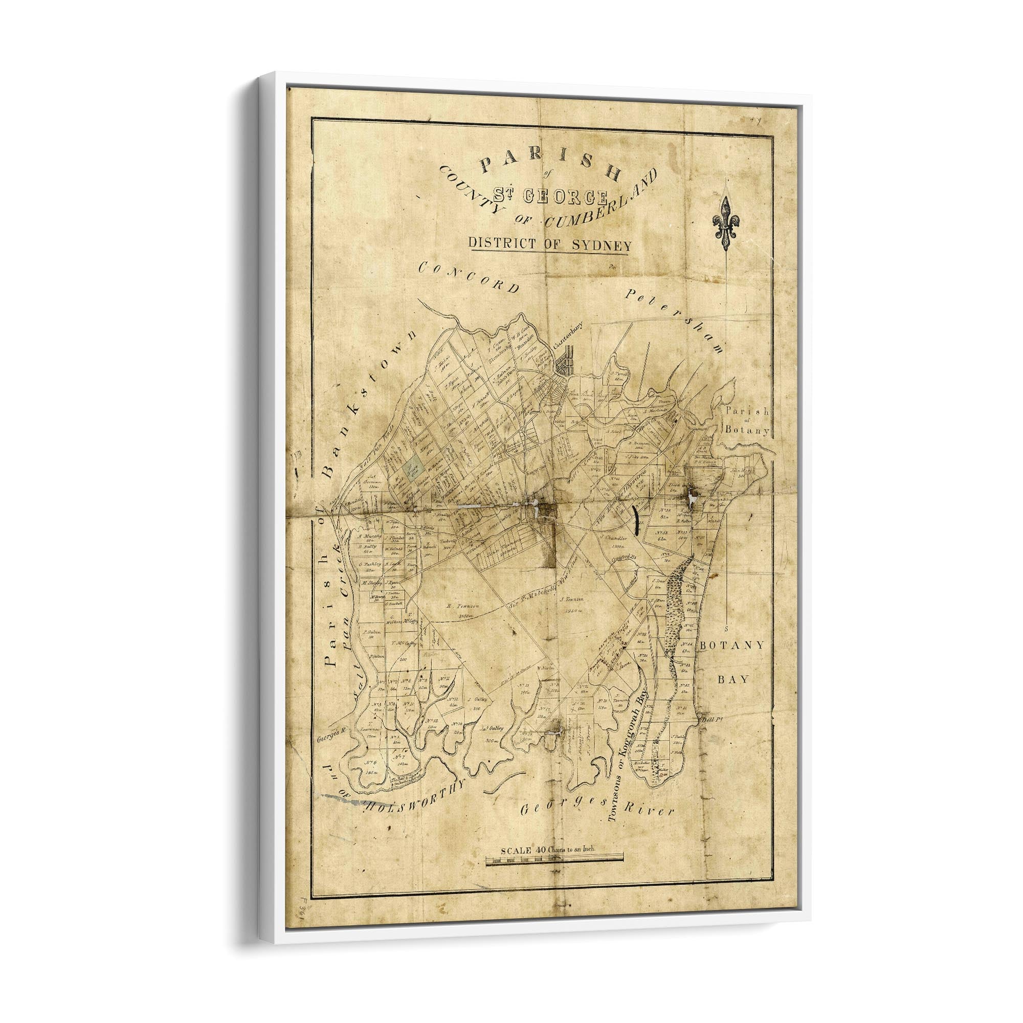 1800's Map of the Parish of St. George, County of Cumberland, New Sout ...
