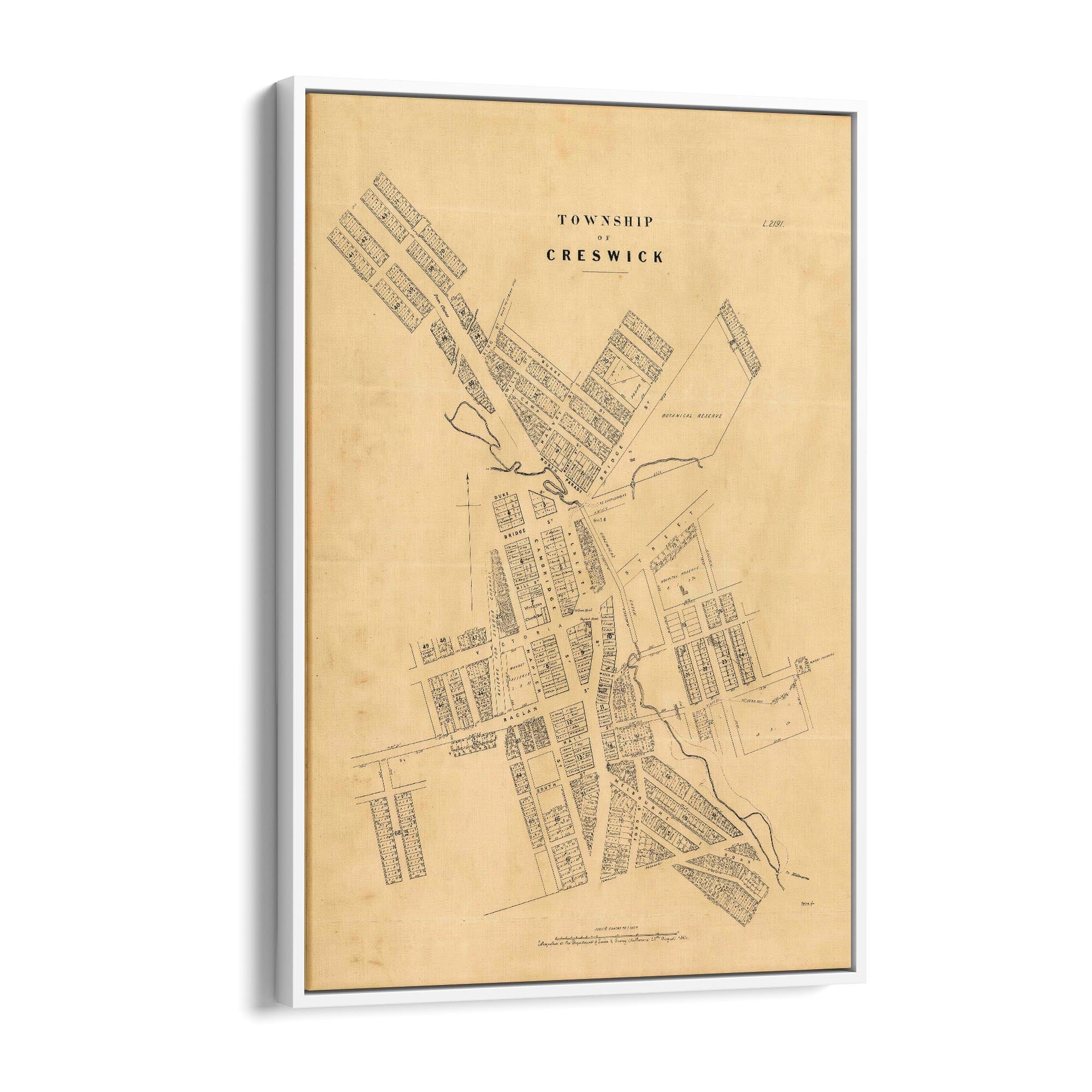 1864 Vintage Map of Creswick, Victoria Australia – Vintage Maps