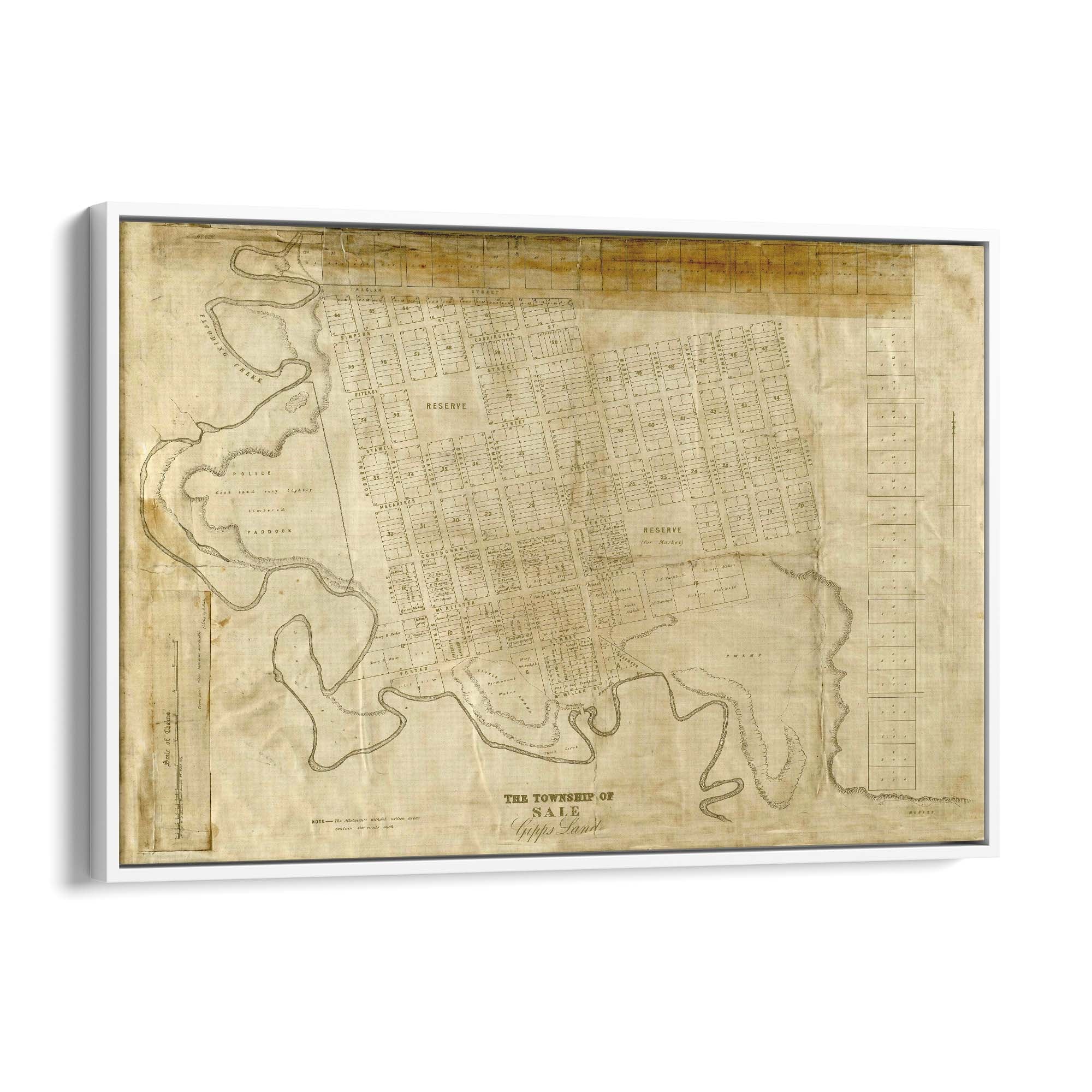 1857 Vintage Map of Sale, Victoria Australia – Vintage Maps