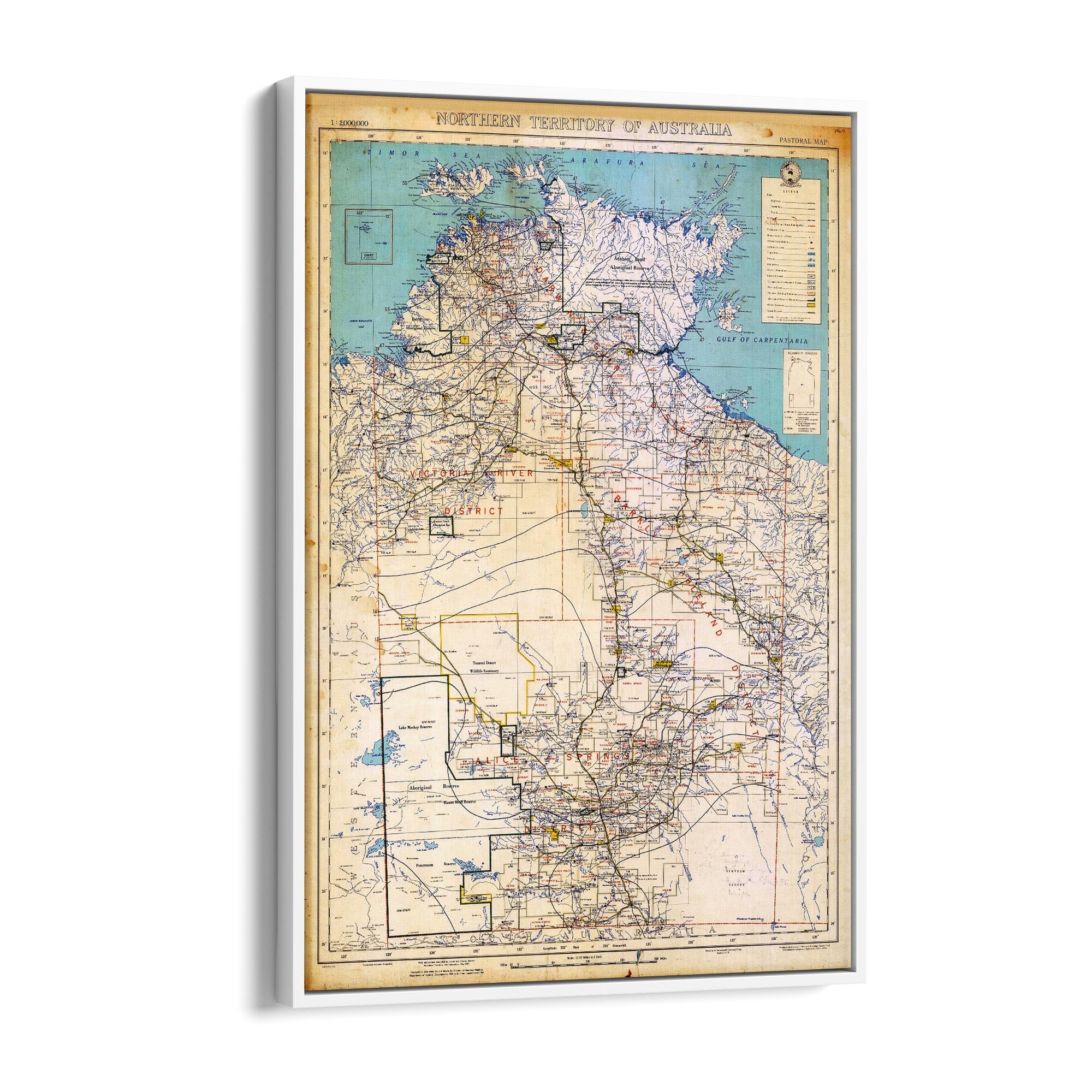 1965 Map of the Northern Territory – Vintage Maps