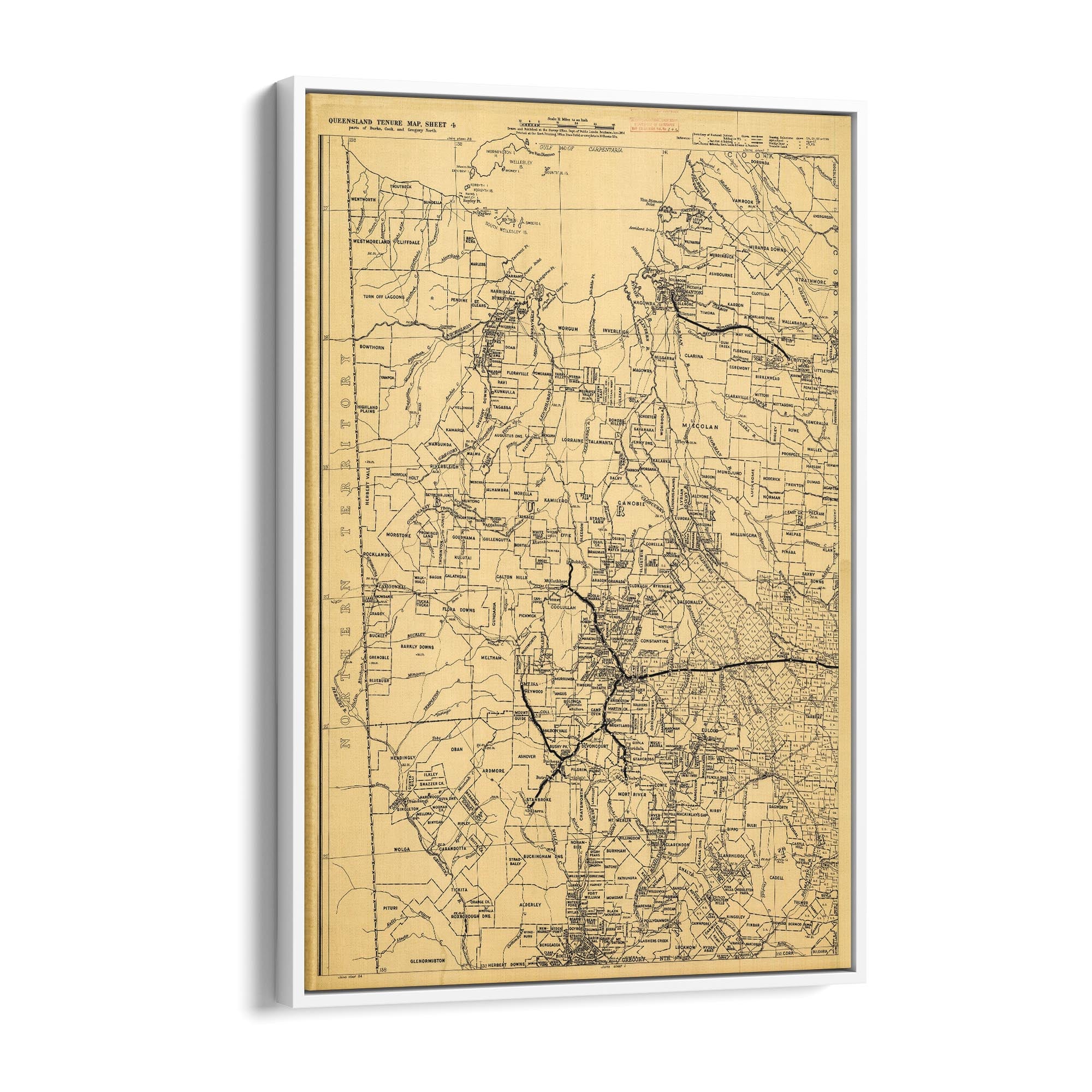1954 Map of Mount Isa & Surrounds, Queensland – Vintage Maps