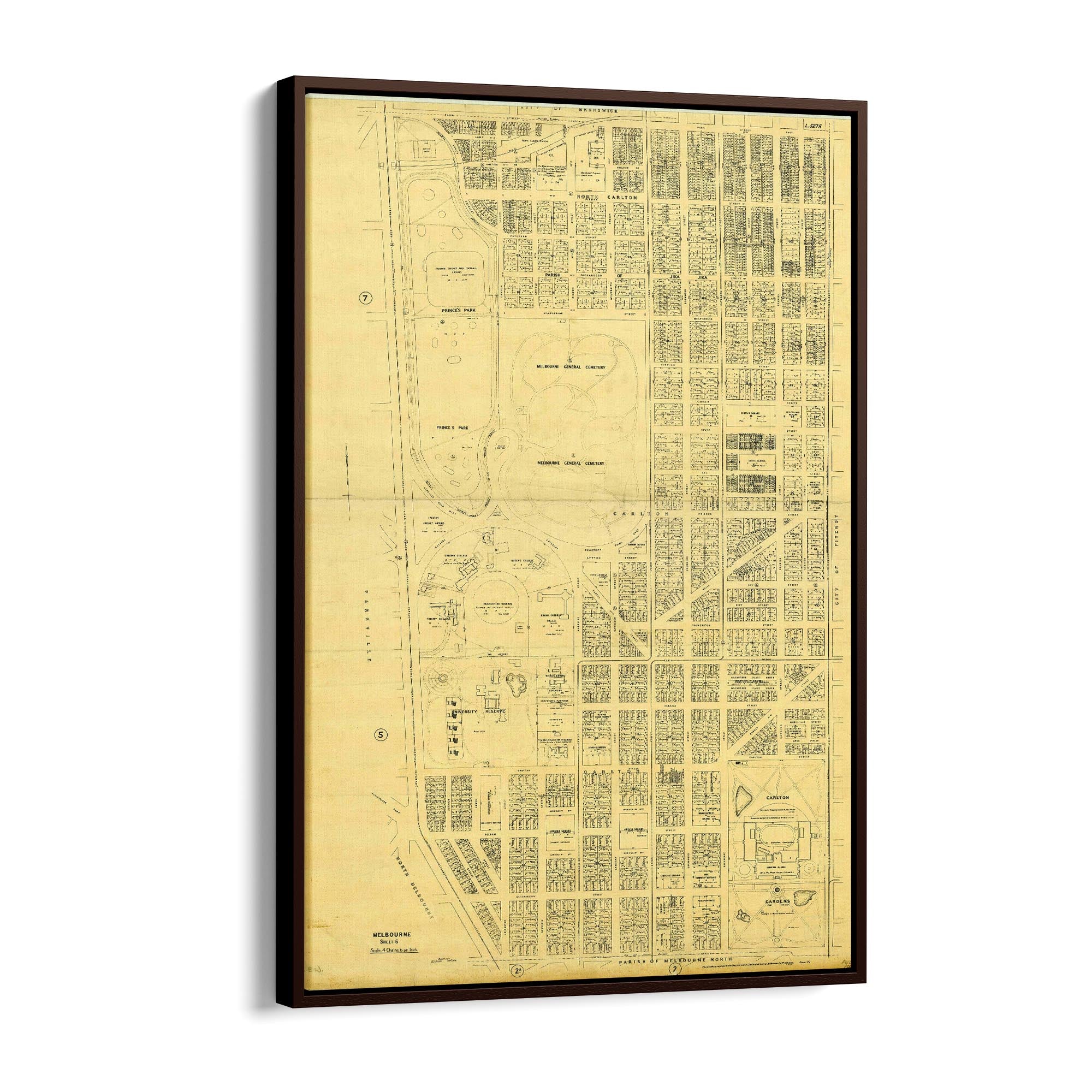 1924 Map of Carlton & Surrounds, Victoria – Vintage Maps
