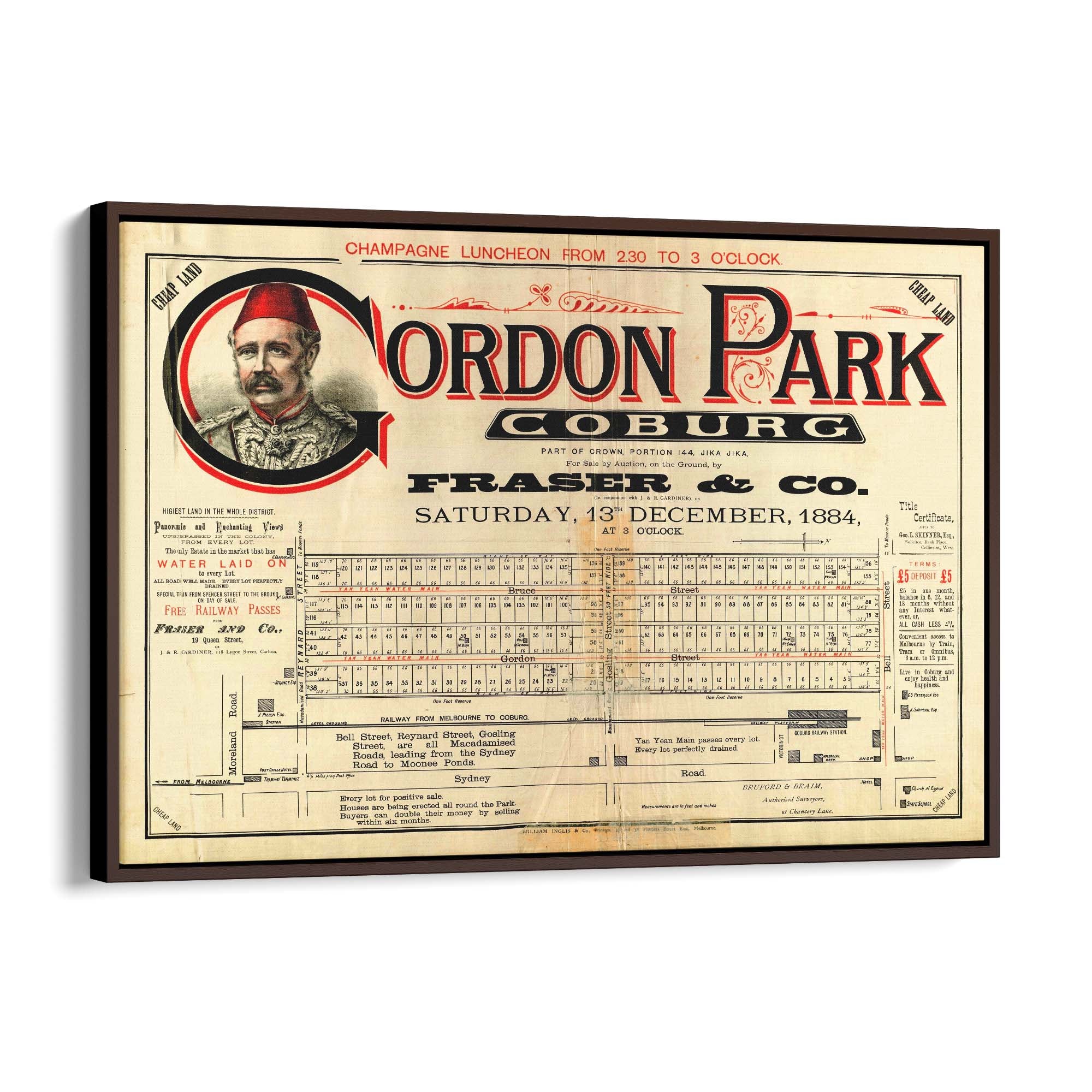 1884 Vintage Map of Coburg, Victoria Australia – Vintage Maps