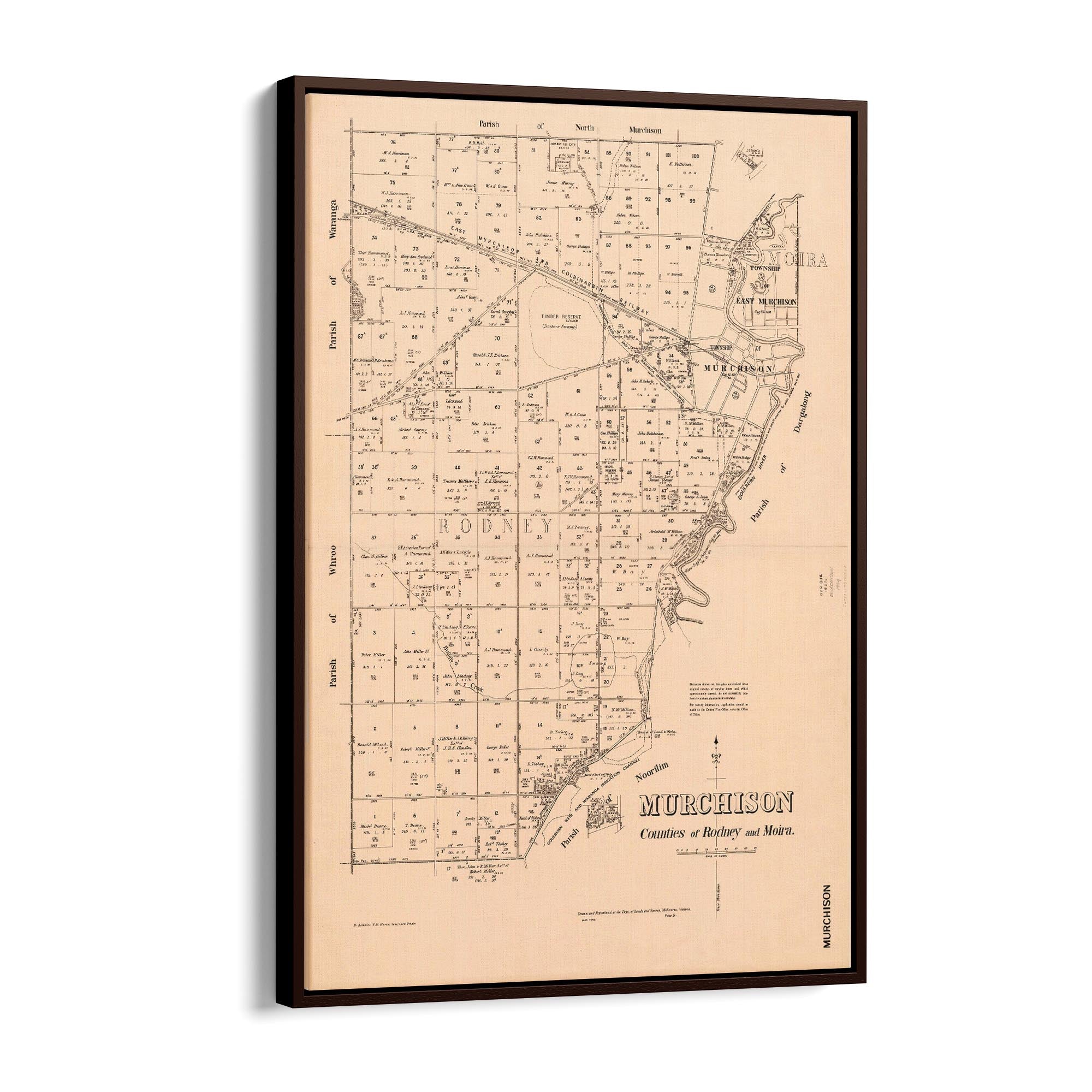 1954 Vintage Map of Murchison, Victoria Australia – Vintage Maps