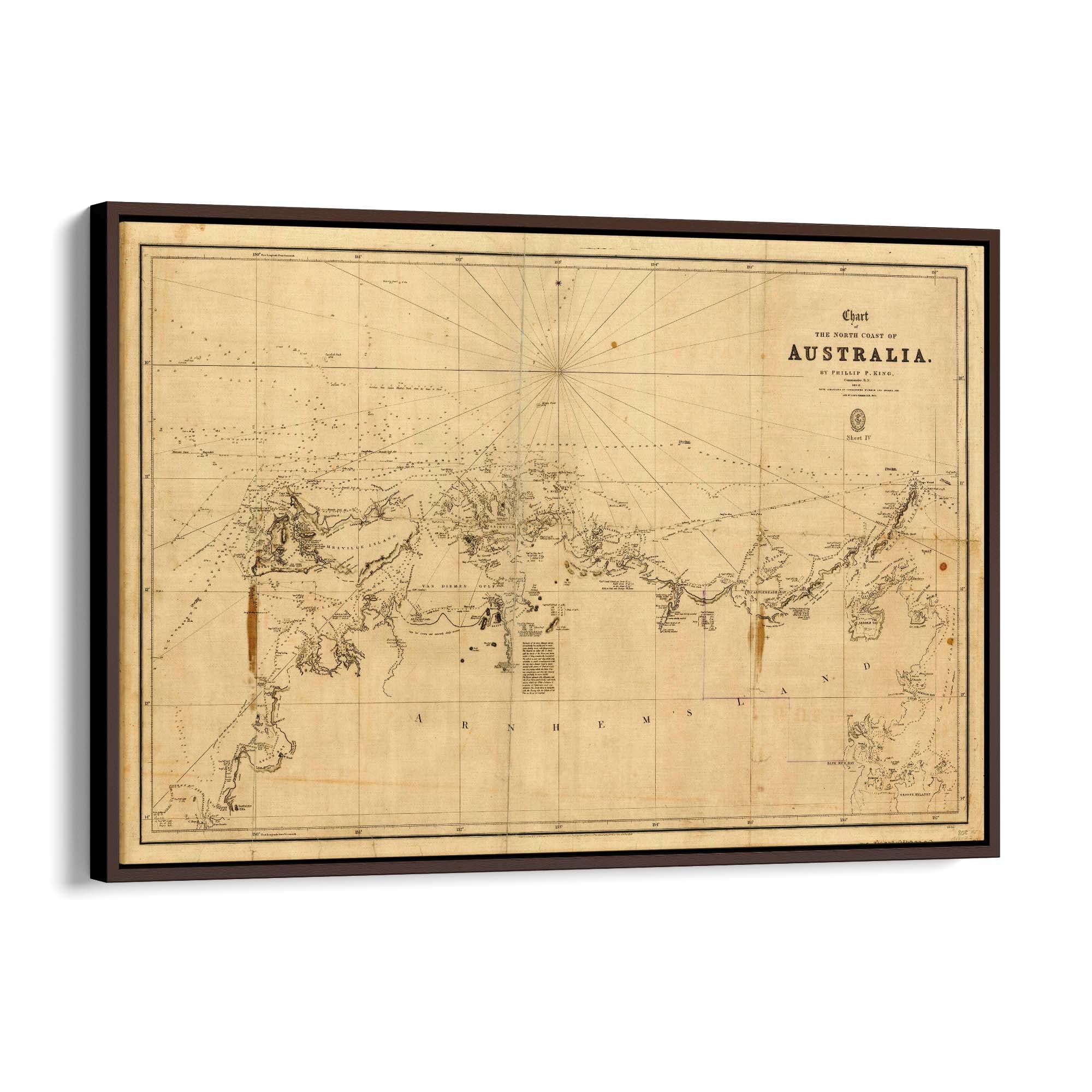 1825 Vintage Map & Chart of Australia - North Coast – Vintage Maps