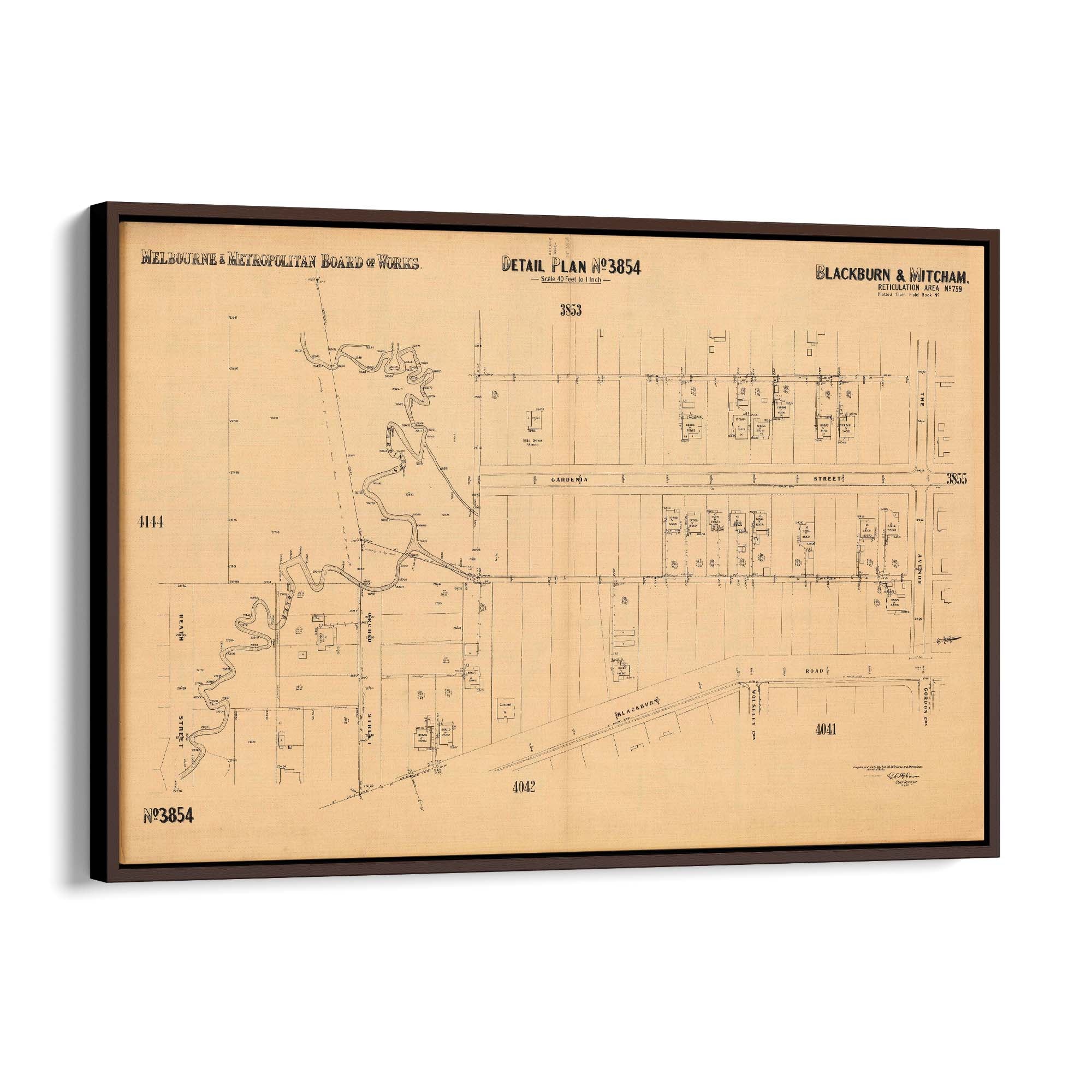 1938 Vintage Map of Blackburn, Victoria Australia – Vintage Maps