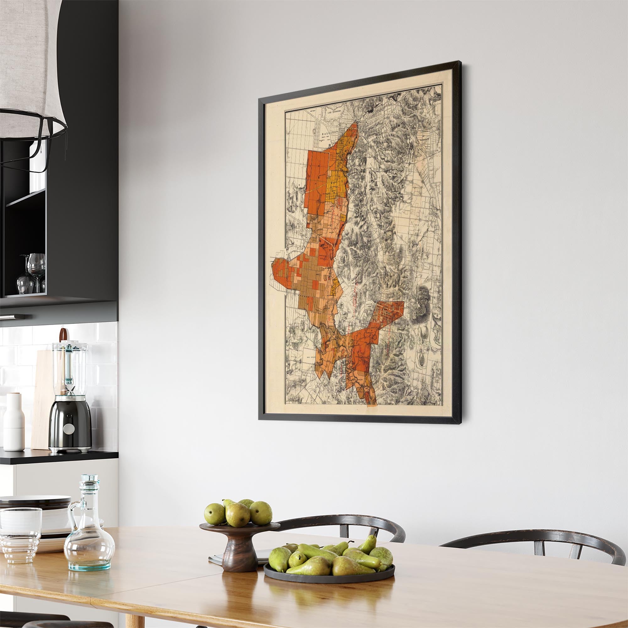 1870s Plan of Ballarat, Sebastopol and Buninyong Gold Fields, Victoria ...